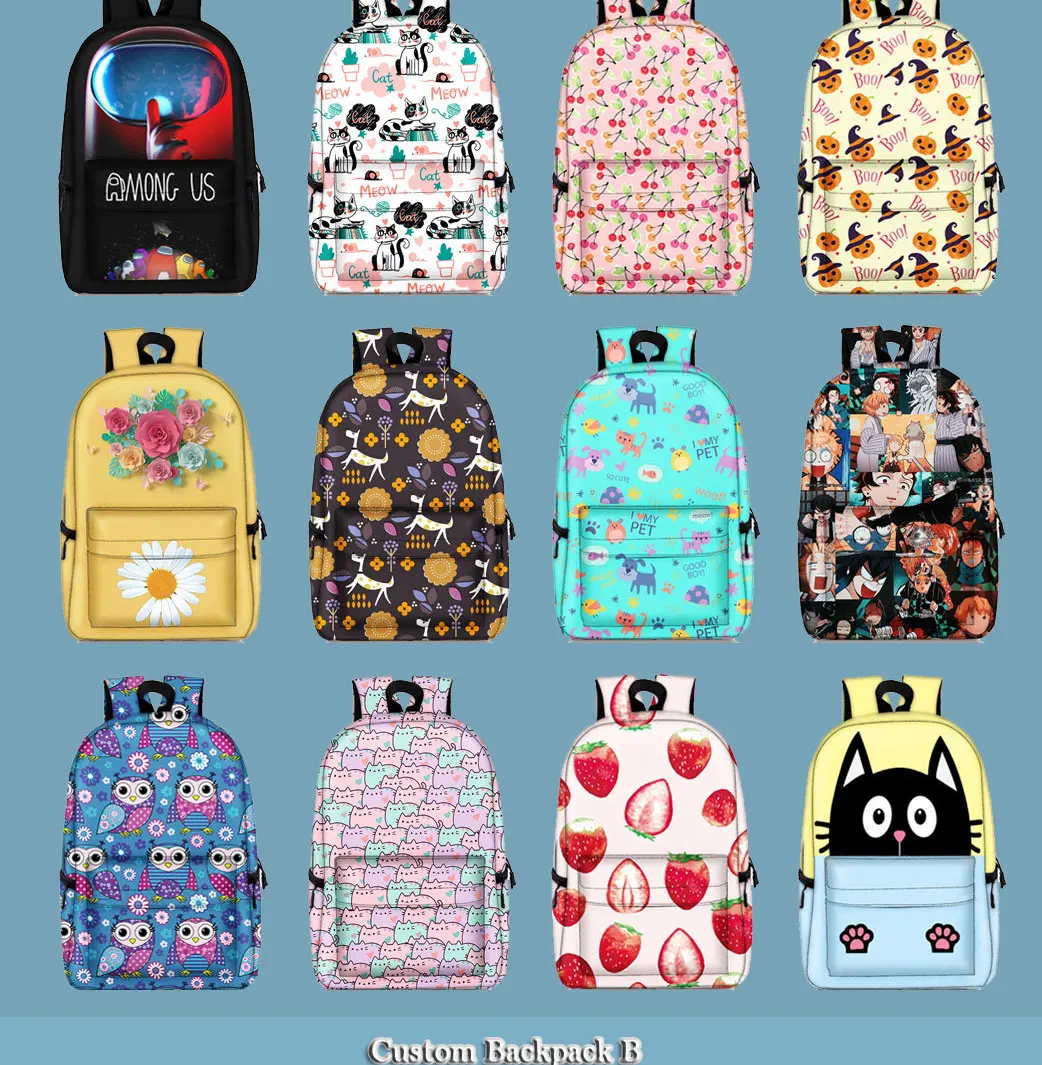 3D Print Backpack - Custom Logo & All over Print Design