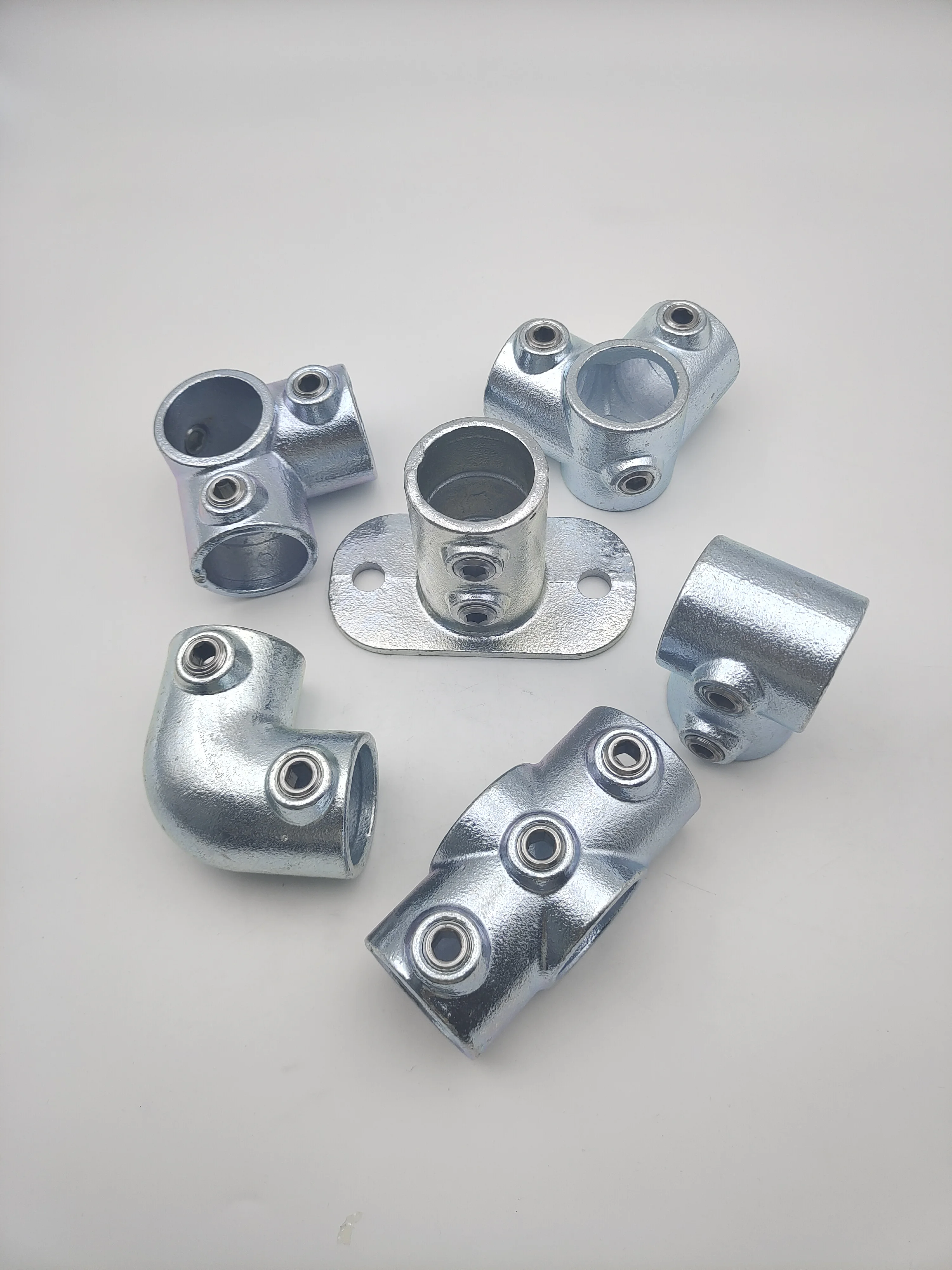 33.7mm Cast Iron Key Clamp High Pressure Railing Flange Pipe Base Fits ...