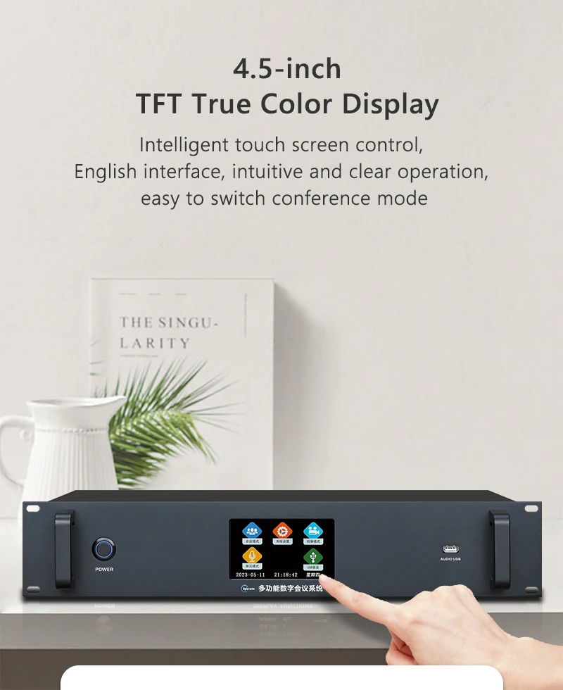 Oem Touchscreen Meeting Room System Multi Mics Hand In Hand Wired ...