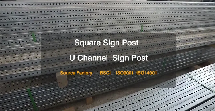 Powder Coating Perforated U Channel Steel Sign Post - Buy Perforated ...