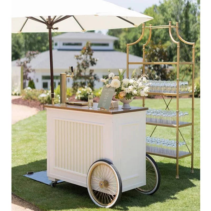 Hot Sale Custom Metal Mobile Candy Cart Business Food Cart for Wedding ...