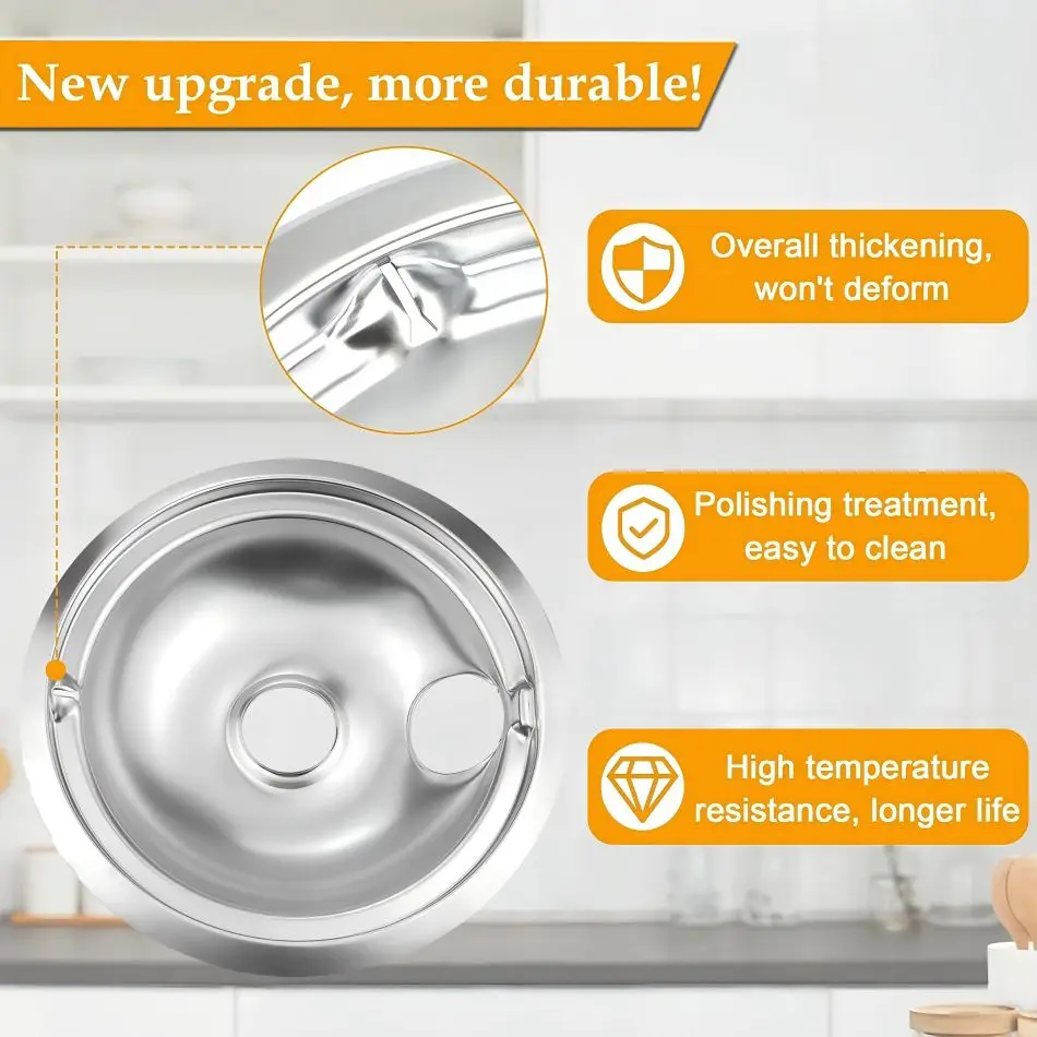 6" and 8" Drip Pan Kit for GE Hotpoint and Kenmore Stoves