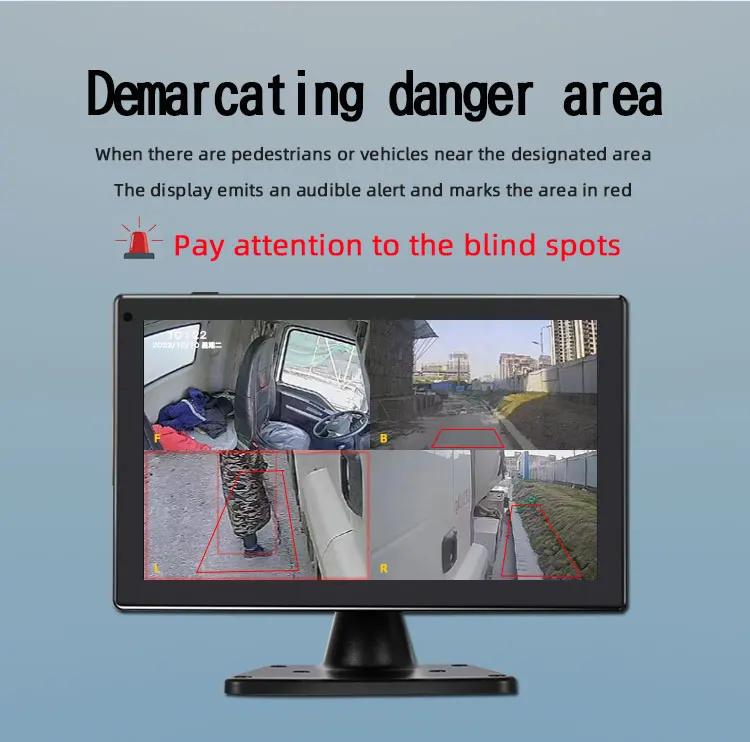 4ch Vehicle Monitor System With Ai 1080p Ahd Camera 10.1 Inch Touch ...