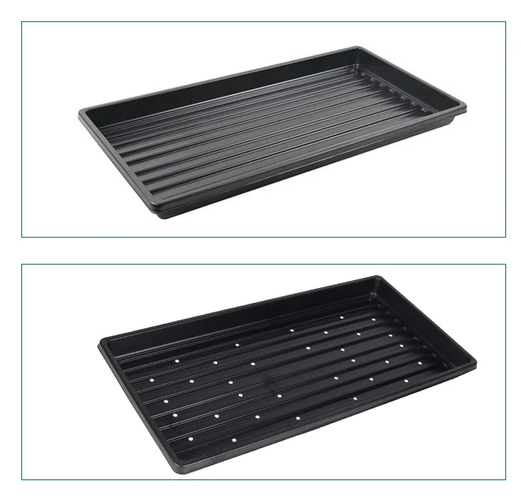 1020 Rectangular Seedling Tray With Hole Chinese Plastic Microgreen ...