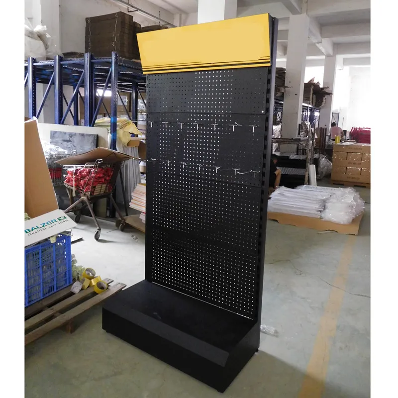 Cheap Price Custom Floor Standing Pegboard Tool Display Metal Steel ...