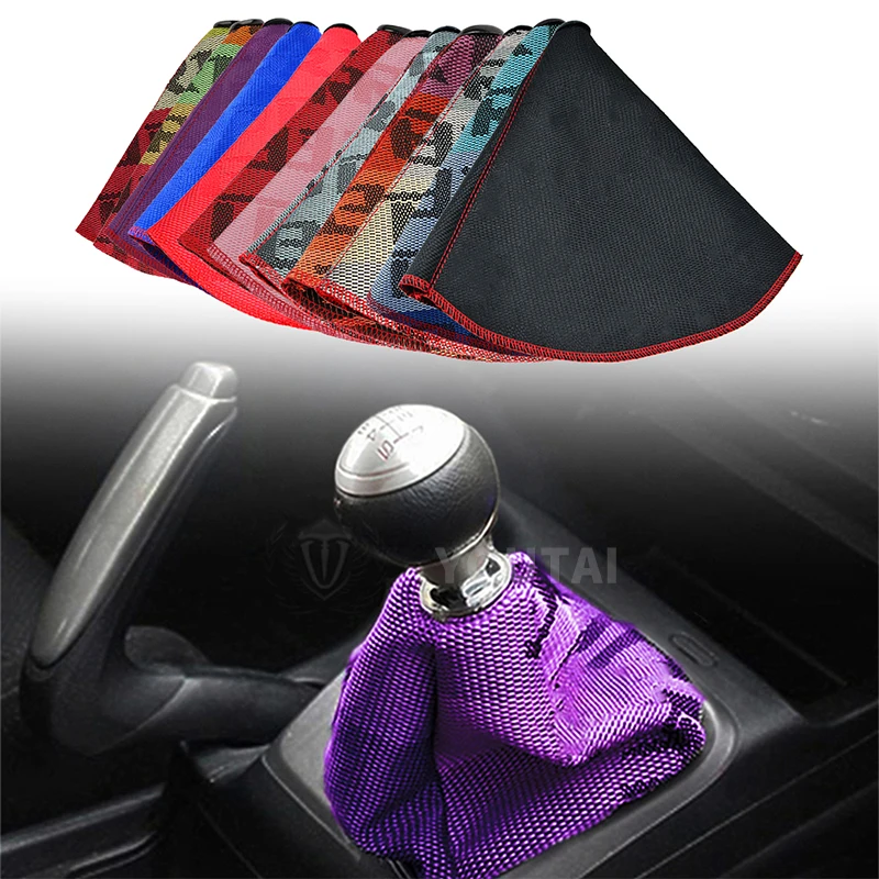 JDM Racing Culture JDM Universal Hyper Fabric PVC Racing Gear Shift ...