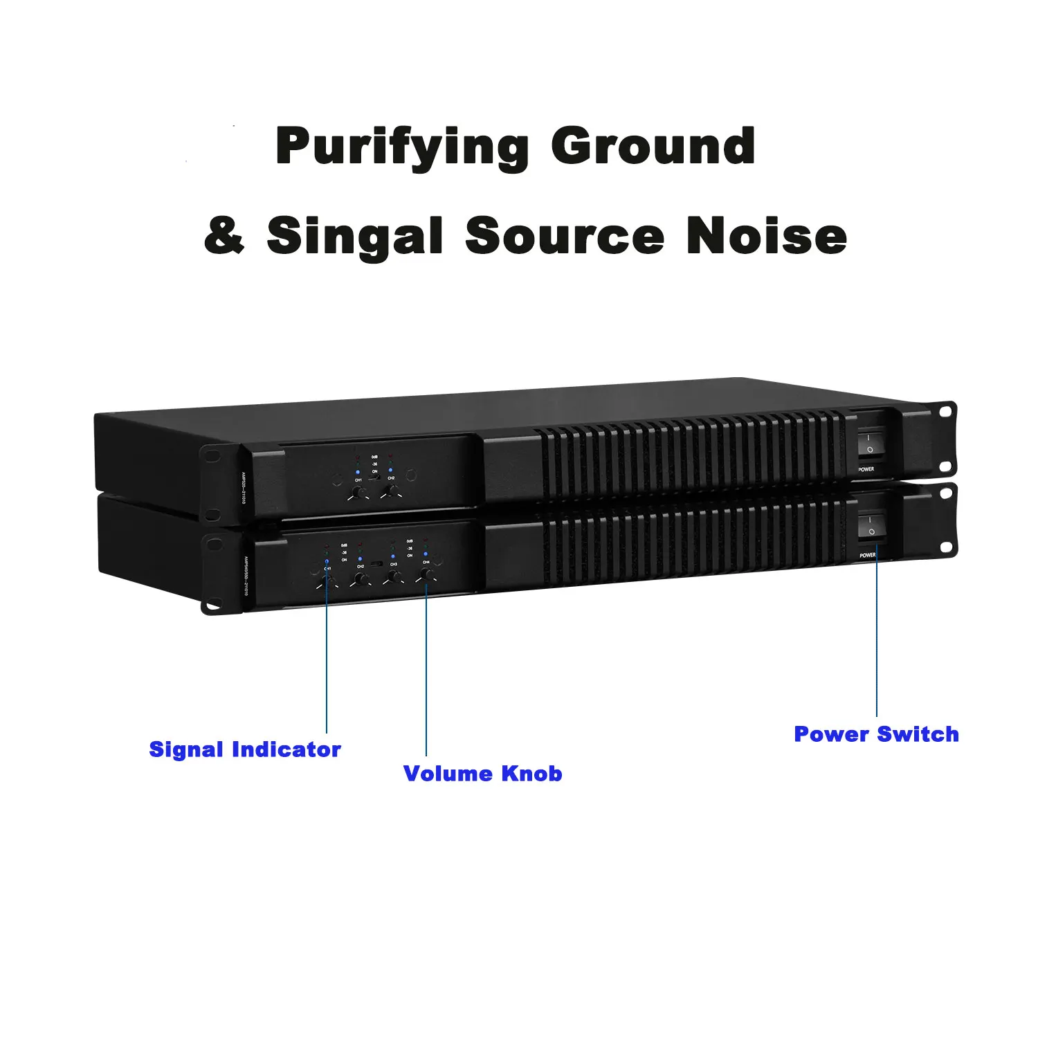 4800w 1u 2/4 Channels Professional Audio 1u Power Amplifier For Line ...