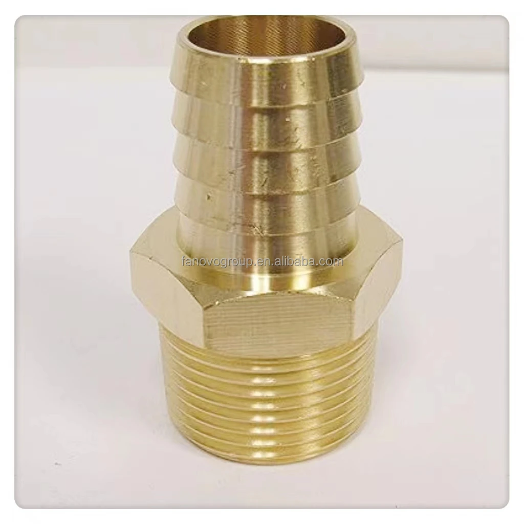 Brass 1/2 Inch NPT Male Thread Barb Fitting Coupler Adapter