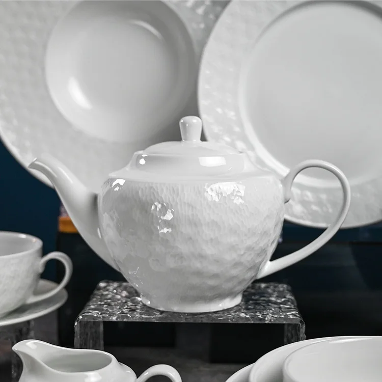 Pito Horeca Dishes & Plates Bowls Set Nordic Style White Ceramic Dinner ...