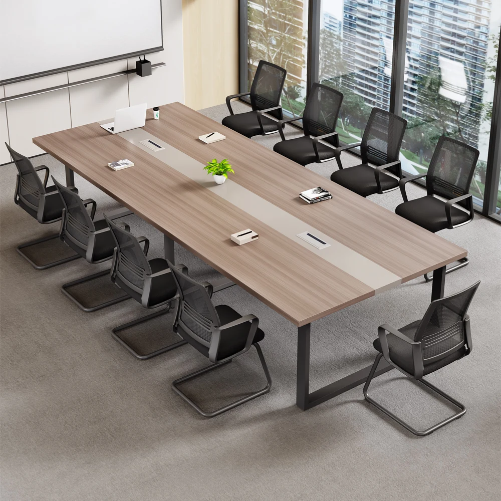 Luxury Long Wooden Microphone Office Conference Table Conference Tables ...