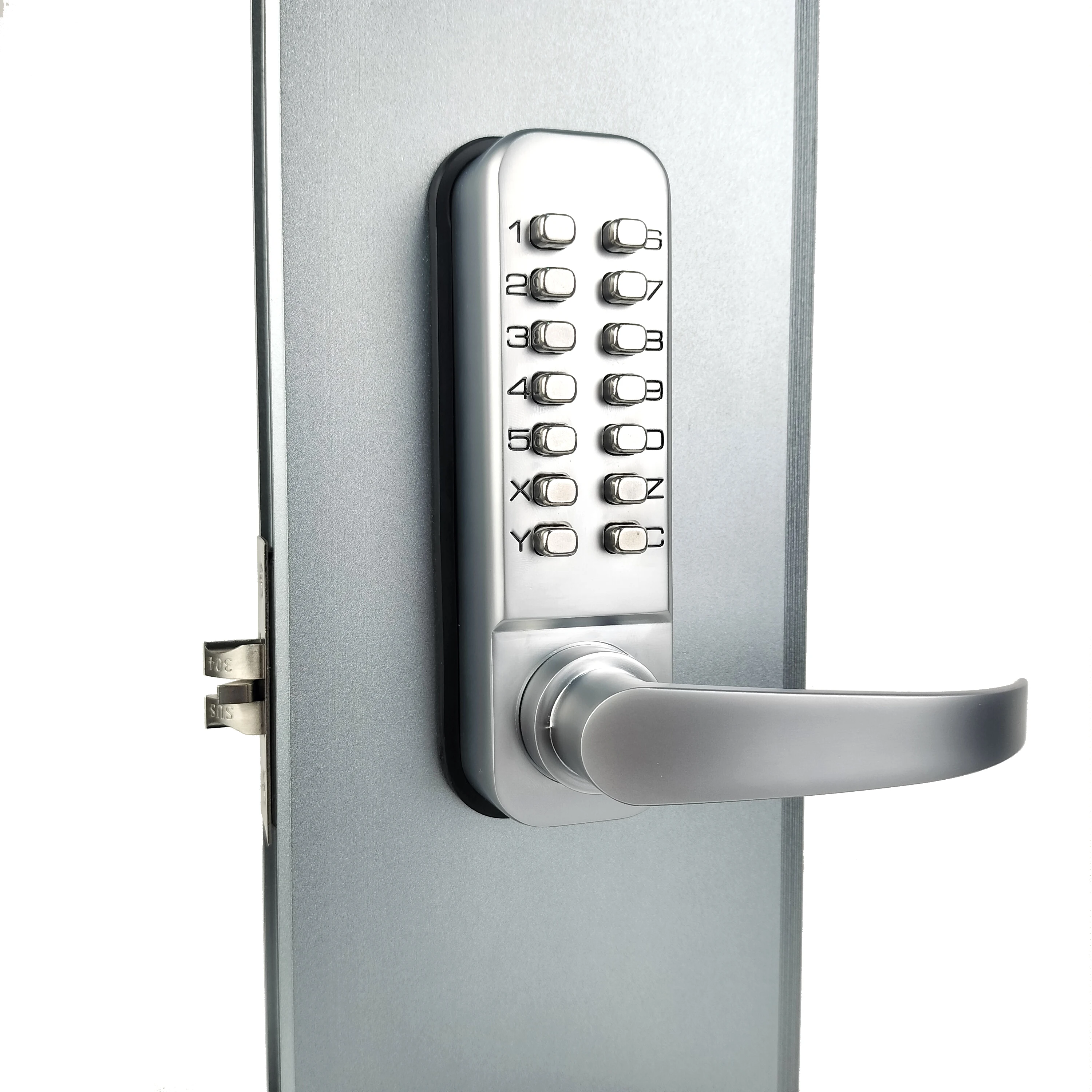 Outdoor Door Lock Waterproof Antifreeze Aluminum Gate Lock Keyless Push ...