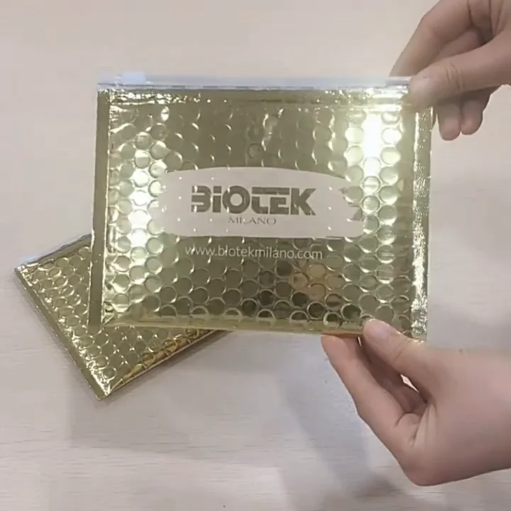Ziplock Pouch Bag Clear Holographic Pink Bubble Pouch Jewelry Packaging ...