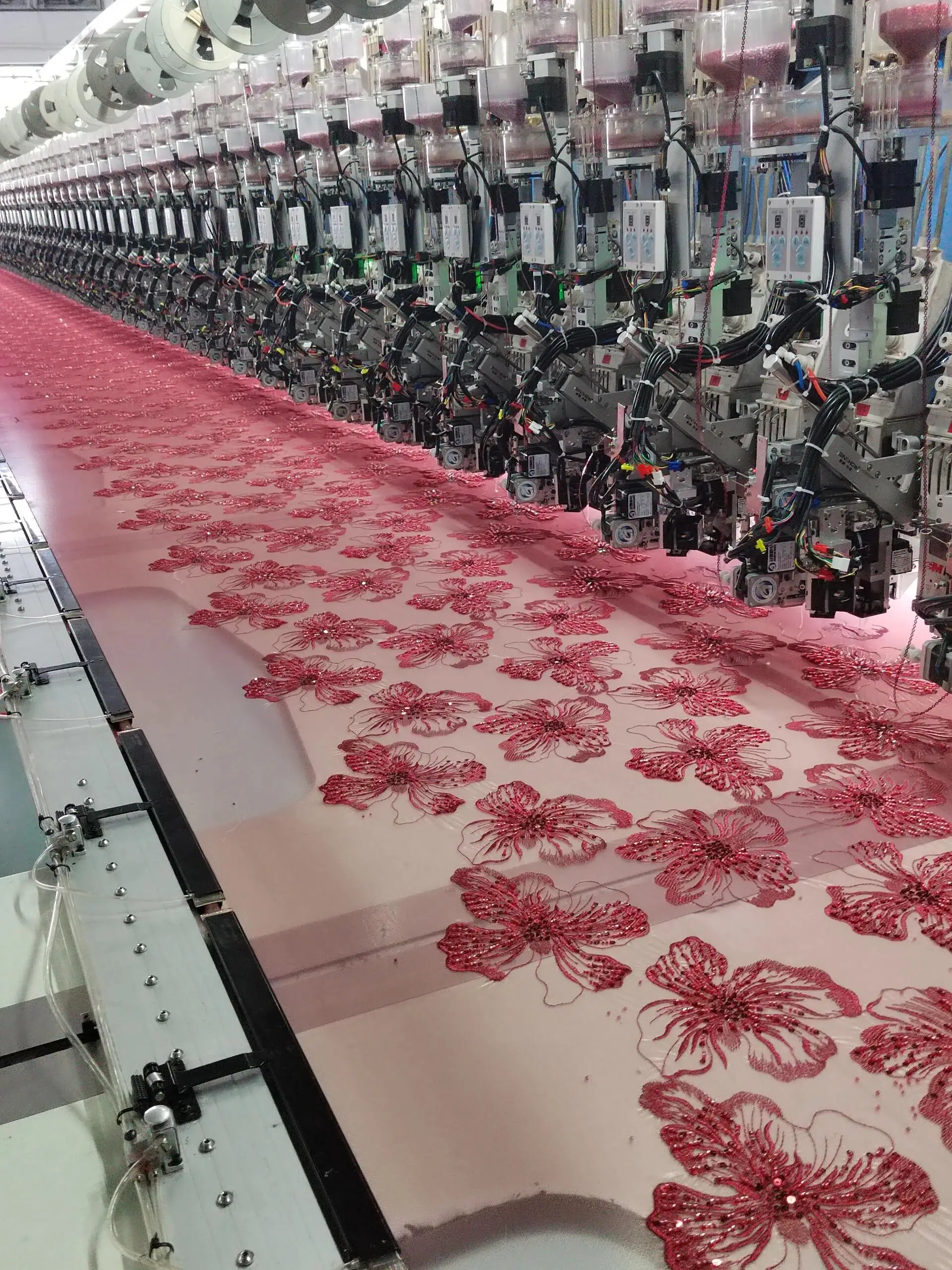 AFFINITY White sky blue 3D Embroidery lace embroidered Fabric for ...