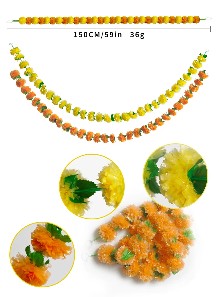 Hot Sale Handmade Marigold String For Indian Sacrifice Worship Diwali ...