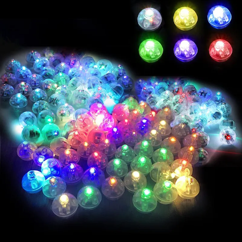 Small 100pcs Waterproof Tiny Round Led Light Flashing Led Balloon Light ...