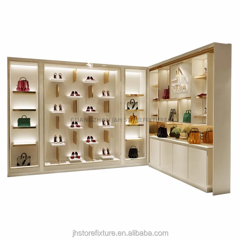 Customizable Luxury LED Bag Display Cabinet & Retail Display Rack
