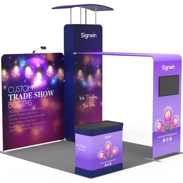Custom Portable Aluminum 10x10 Exhibition Booth SPI Trade Show Booth ...