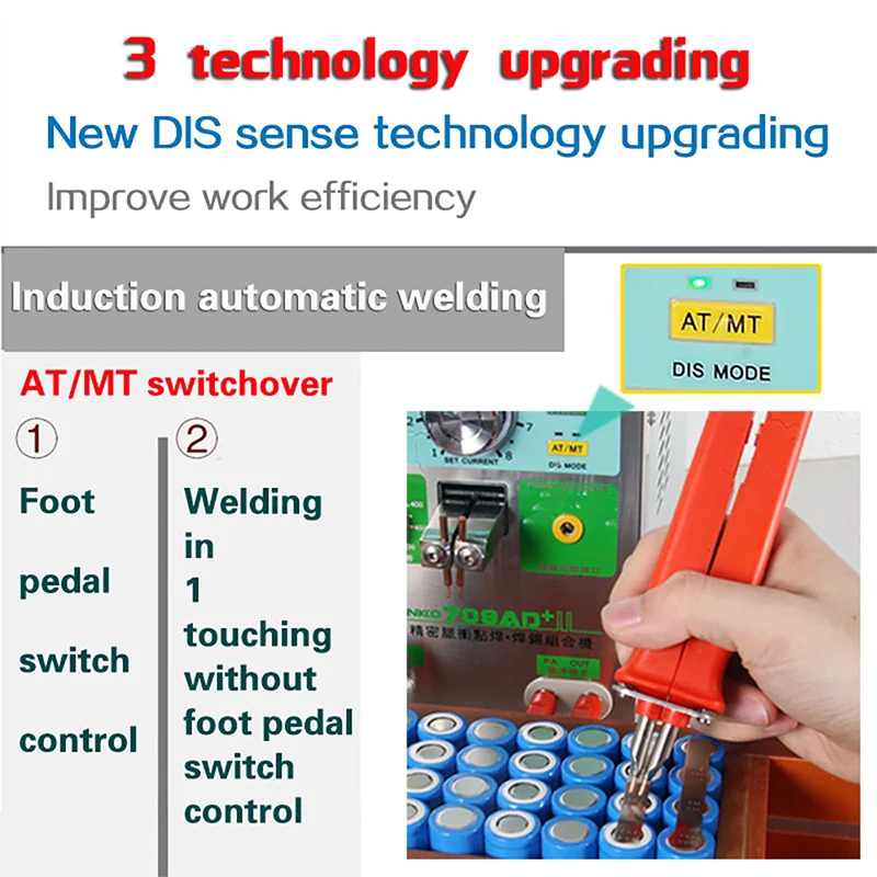 Sunkko 709AD+ 16850 Battery Spot Welders 110v /220v for 0.05-0.3mm ...