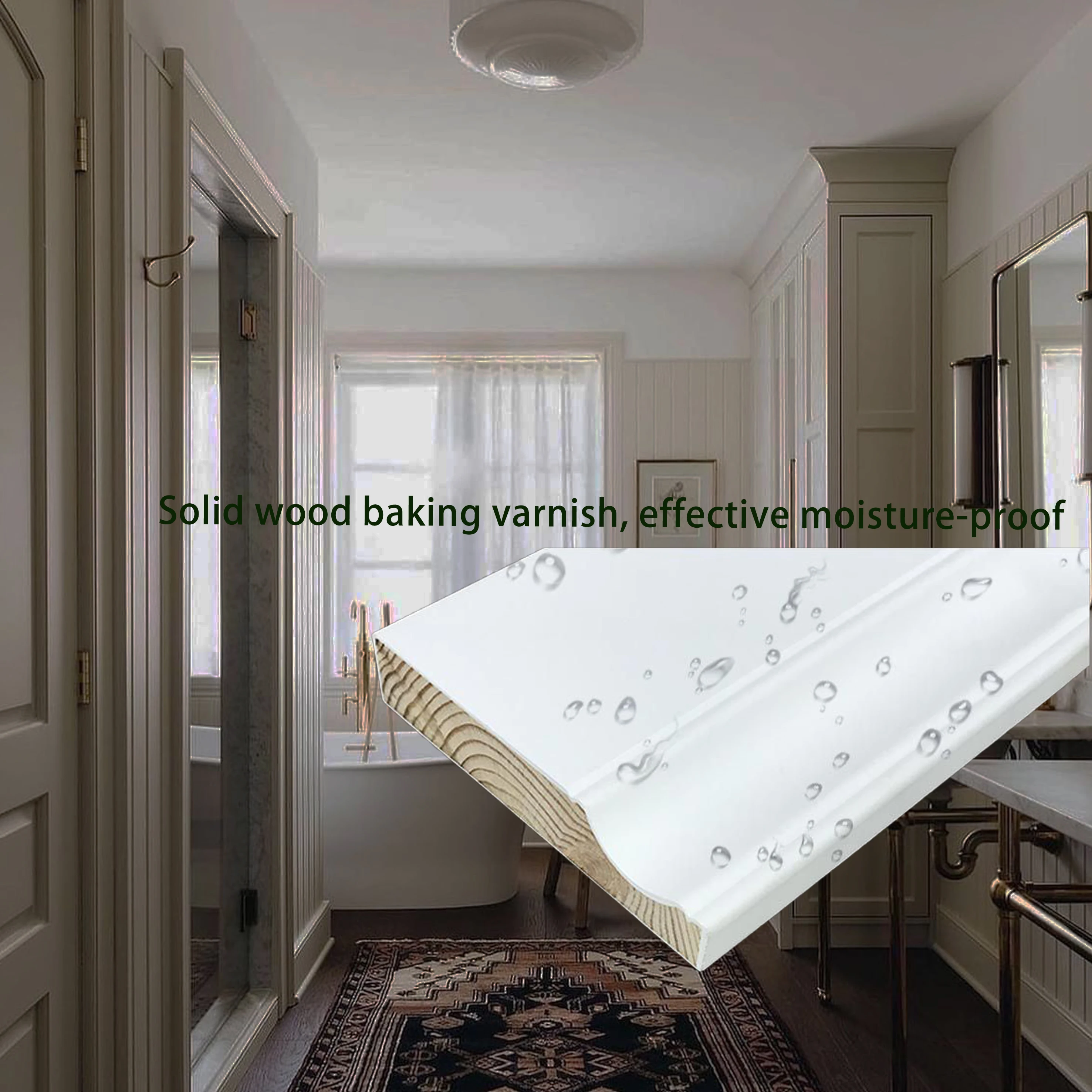 Factory Supply Baseboard Molding Ceiling Wood Trim Colonial Wood ...