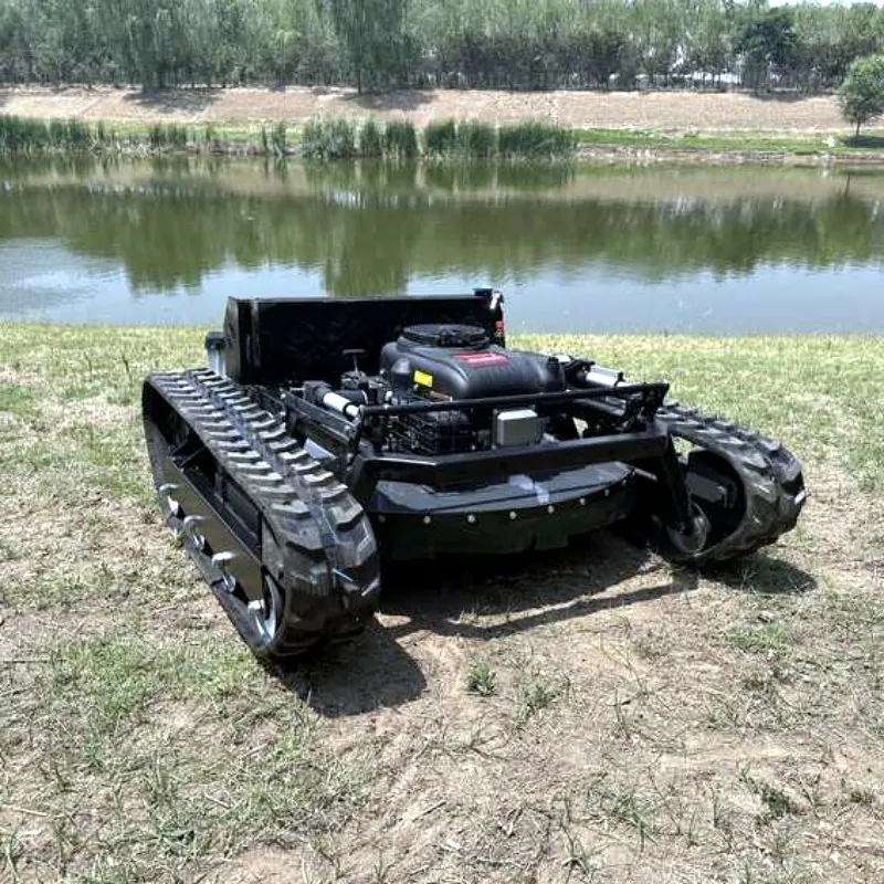 1800W Industrial 4-Stroke Remote Control Robot Mower 48V Satellite GPS ...