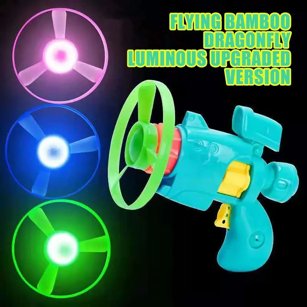 Flying Gun With Light - Bamboo Dragonfly Shooter Toy for Kids | Outdoor ...