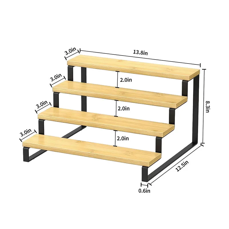 4-Tier Step Shelf Countertop Spice Storage Holder| Alibaba.com
