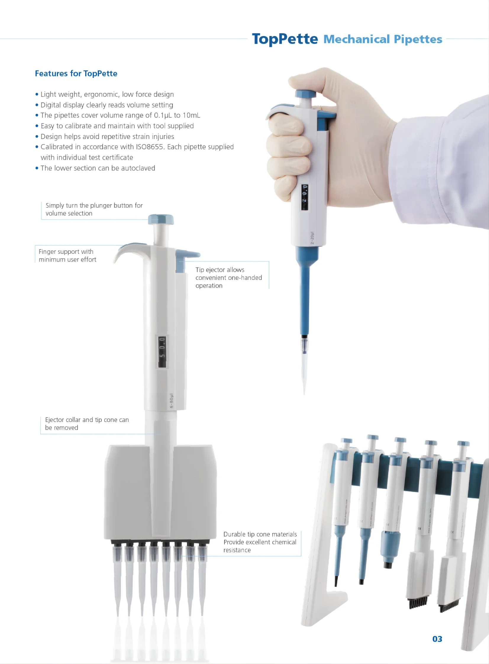 Dlab Laboratory Manual Single Channel Mechanical Adjustable Volume Top ...