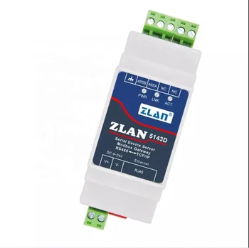 Zlan 5143d Din Rail Serial Rs485 To Ethernet Tcp Ip Server Ethernet Converter - Buy Rs485 To ...