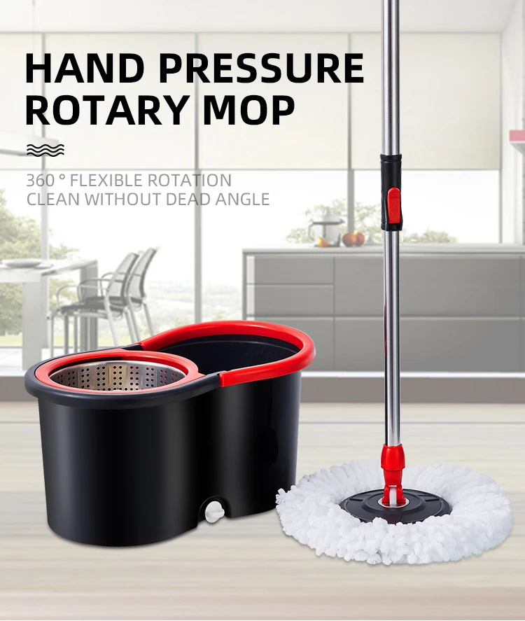 Hot Selling Microfiber Rotating Spinning Mops Rotatable Adjustable Cleaning Floor Magic 360 Spin ...