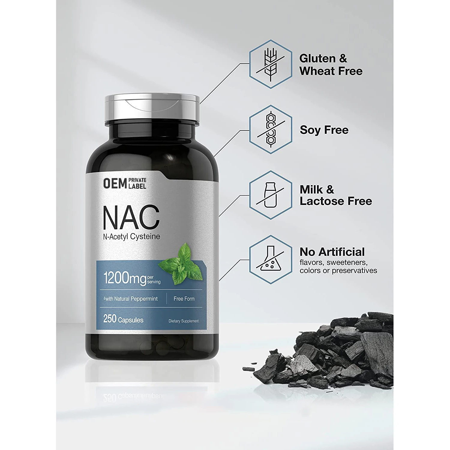 Nac Capsules N-acetyl Cysteine Supplement 1200mg Anti-aging Antioxidant ...