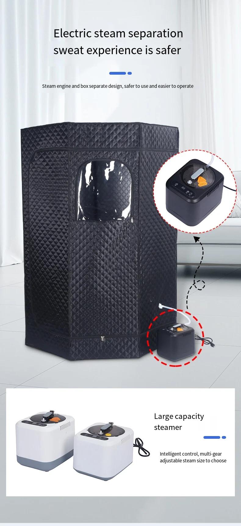 Portable Foldable Pentagon One Person Steam Room Cold Plunge Sweat ...