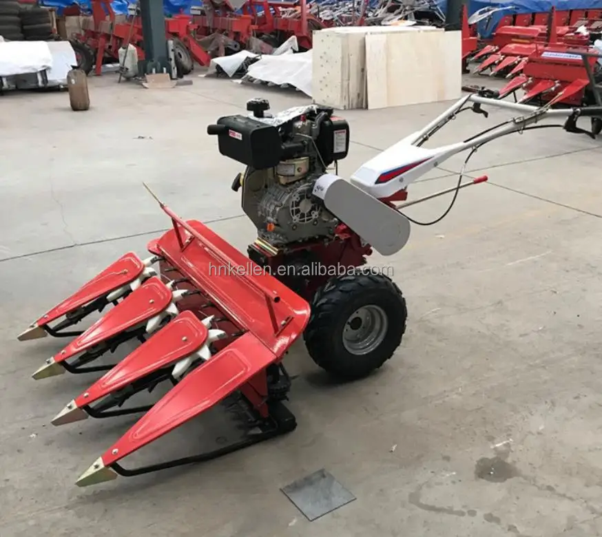 Gasoline Engine Walking Tractor Windrower Alfalfa Combine Harvester ...
