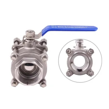 Ball Valve 2 Inch Npt Threaded - Stainless Steel 304 Female 3 Piece ...