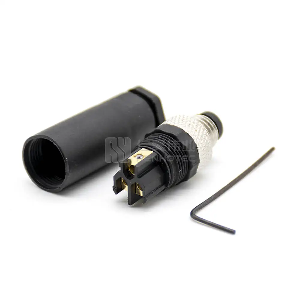 M8 Male Field Wireable Connector 3/4/5/6/8 Pin Straight Plug Ip68 ...