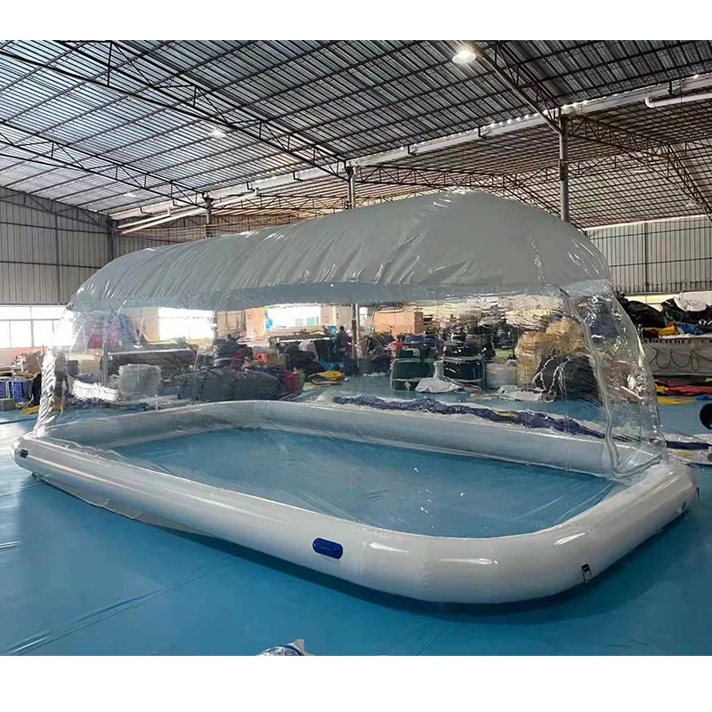 Clear Pvc Transparent Inflatable Pool Dome / Waterproof Swimming Pool ...