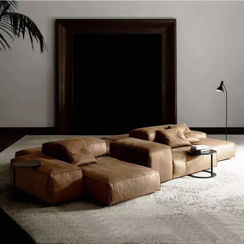 Modern Minimalist Style Modular Sofa Couch Customized Fabric Square ...