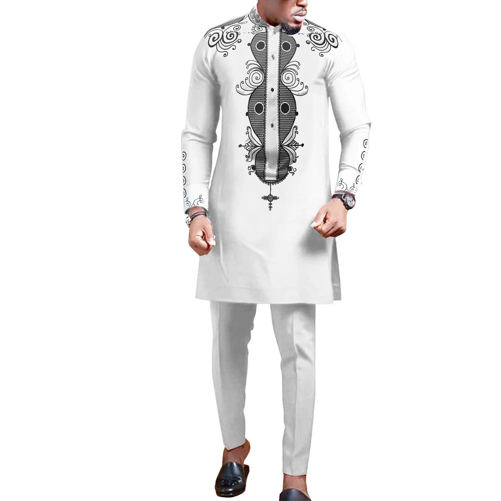 2 Pieces Set Of Traditional Africa Men Clothing African Men Clothes ...