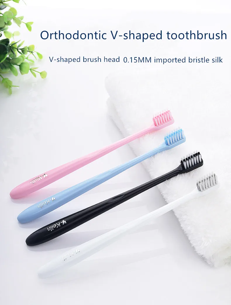 V-shaped Orthodontic Toothbrush - Clean Braces Effectively