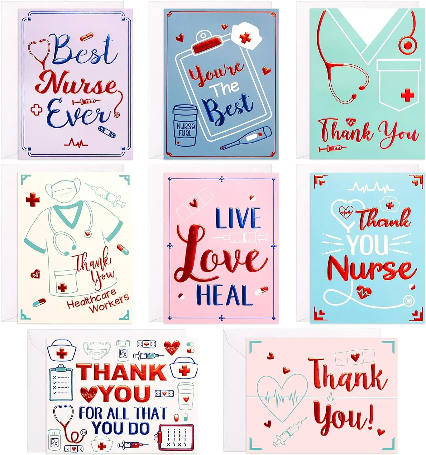 Thank You Card Healthcare Workers Nurses Week Cards Nurses Appreciation ...
