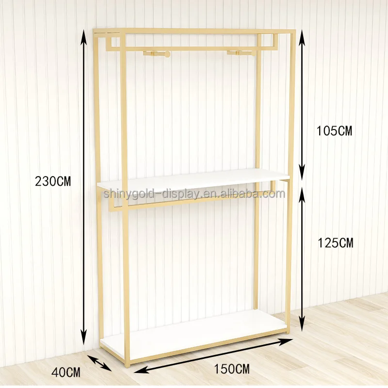 Custom Lady Shop Design Display Clothing Racks - Rose Gold