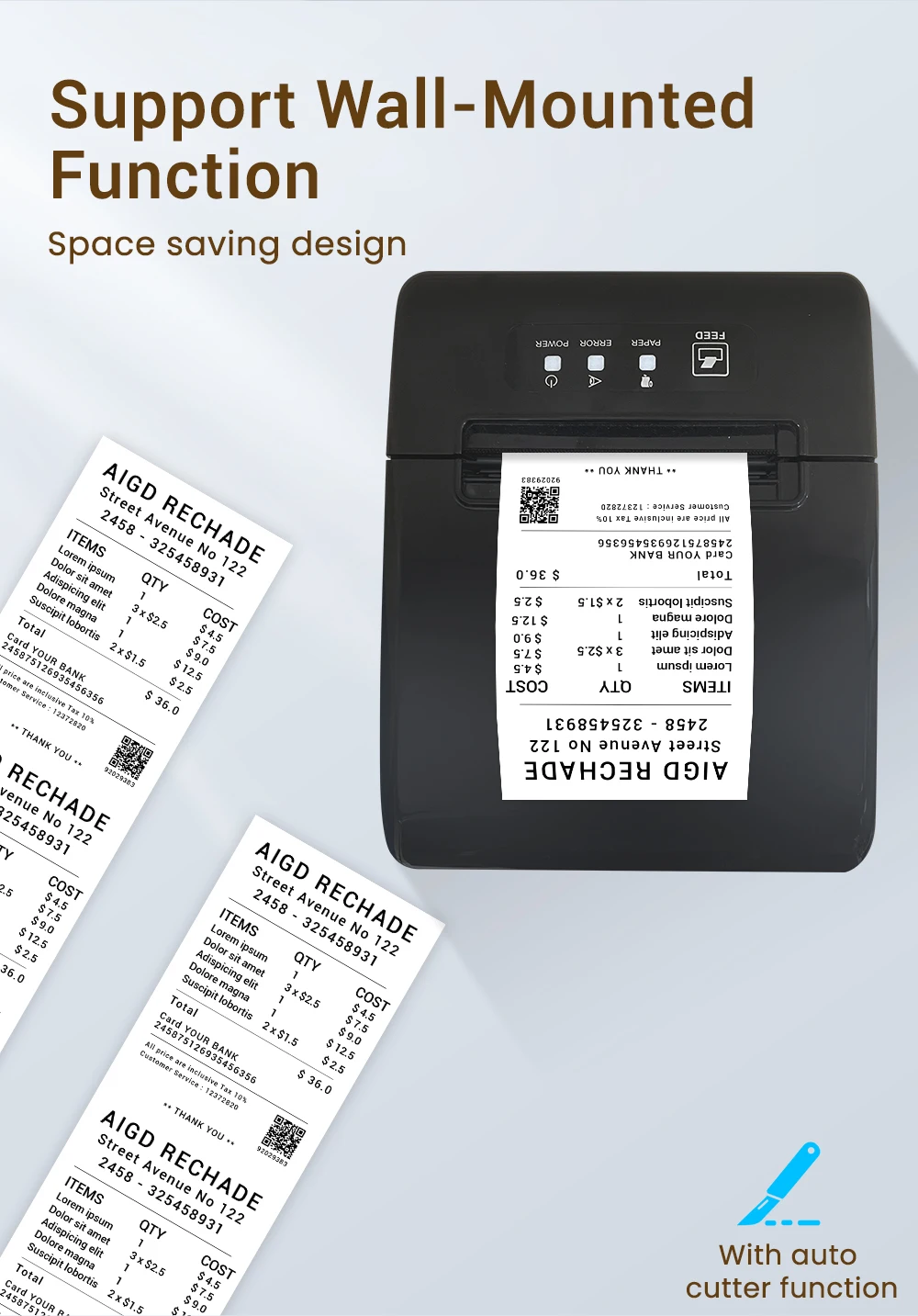 Xprinter XP-S200M 80mm Thermal Receipt Printer - 200mm/s High-Speed ...