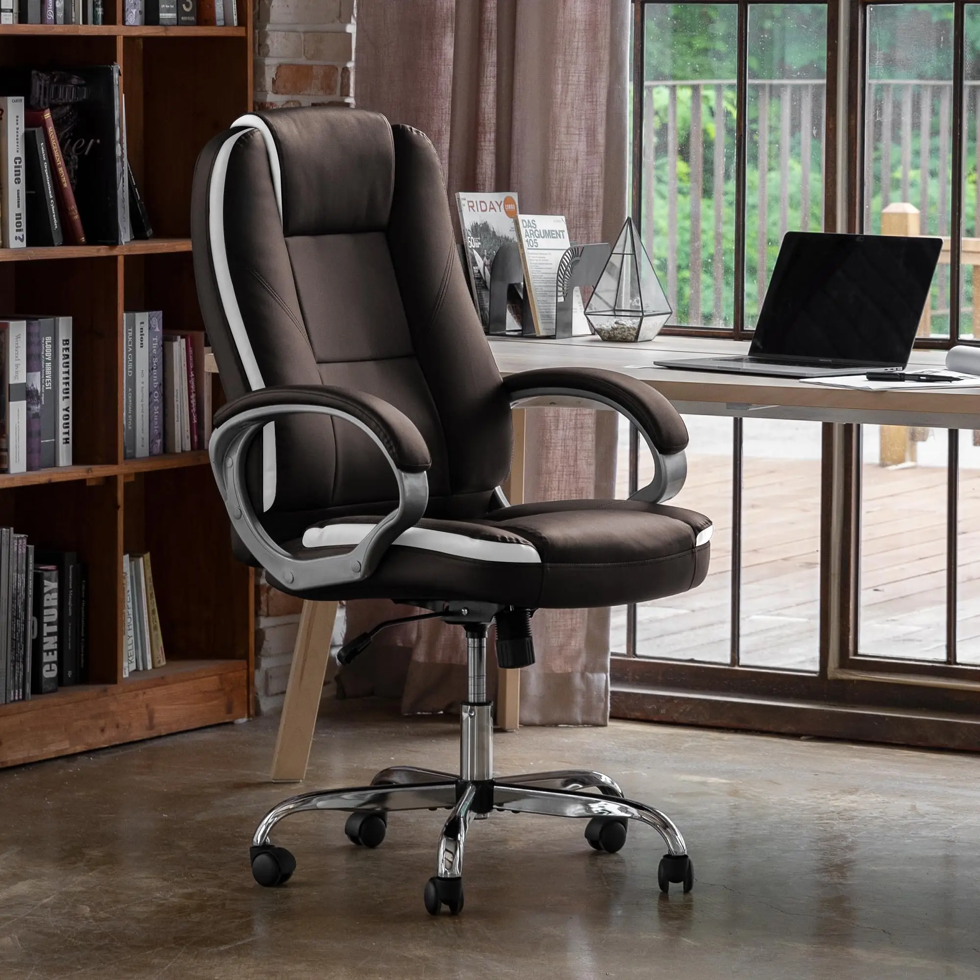 Lvory Leather Office Chair,Commercial Ergonomic Executive Office Desk ...
