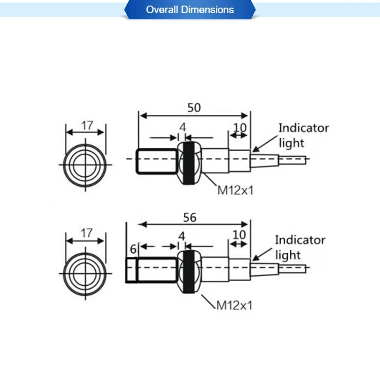 Lm12-2002b Cylindrical M12 Industrial Automation Position Inductive ...