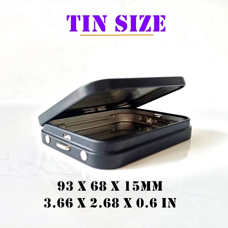 Eco Friendly Airtight Child Resistant Tin Box With Hinged Lid With ...