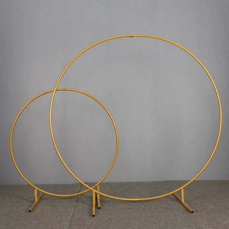 Customizable Golden Garden Wedding Balloon Arch Hoop Stand - Oem