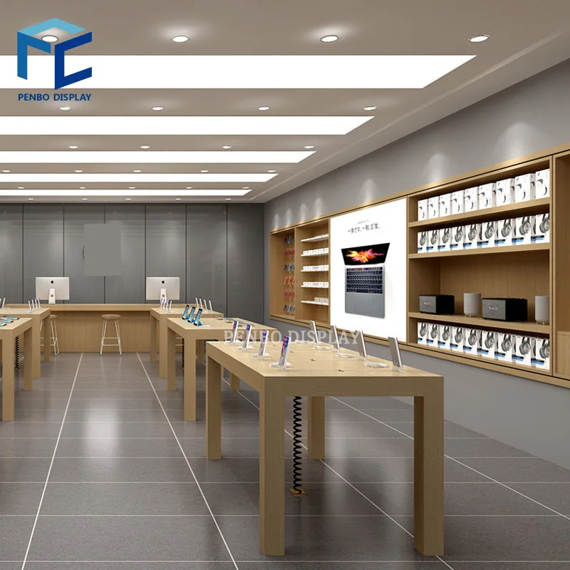 Cell Phone Display Cabinet Showcase Design Wooden Mobile Phone Display ...