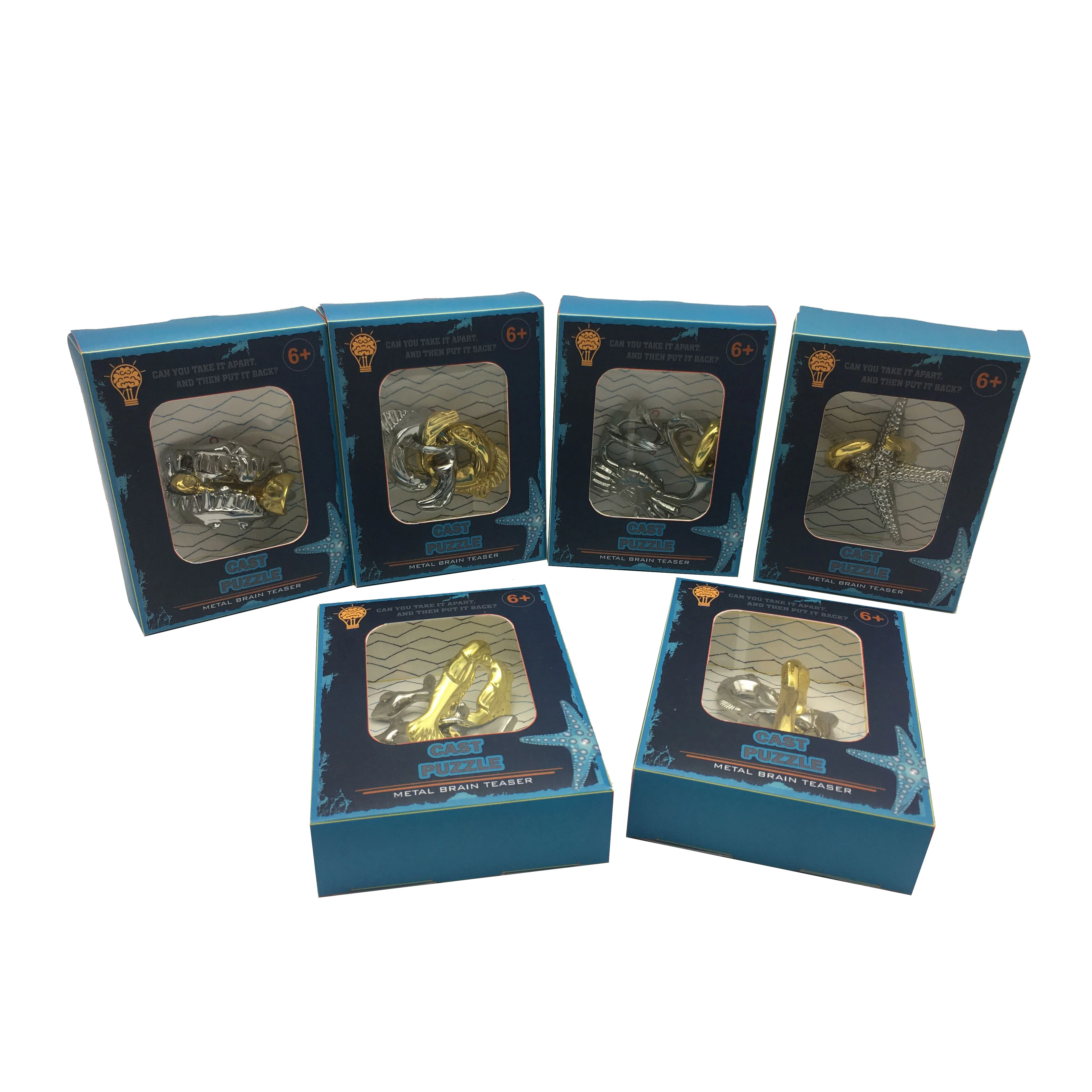 Metal 3d Puzzle Pieces Iron Puzzle Brain Teaser Gold Silver Bepuzzled ...