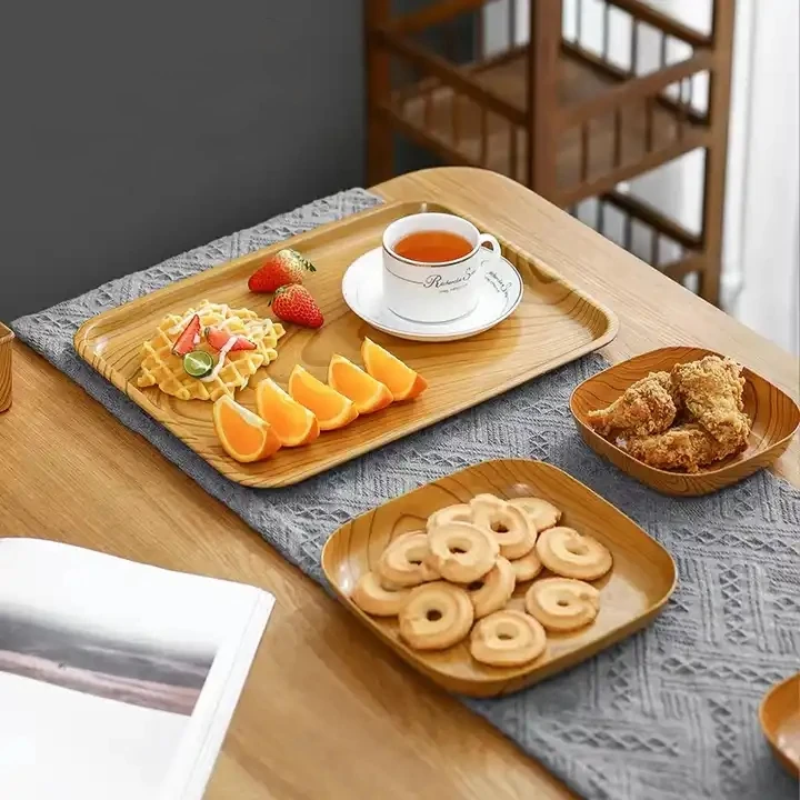 New Wooden Bone Spit Dish Home Tray Snacks Thousand Fruit Dessert ...