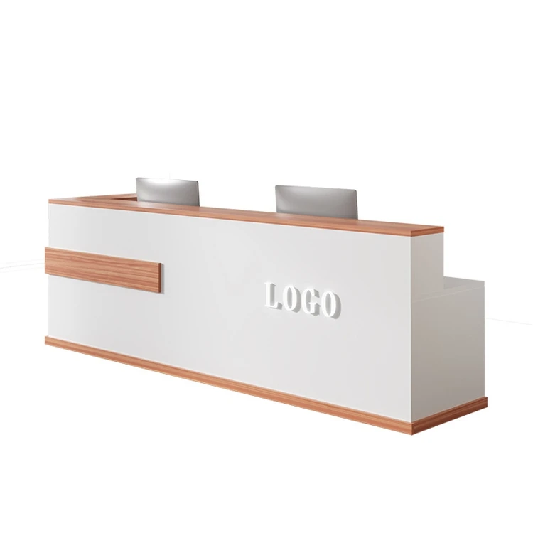 Custom Modern Commercial Office Front Reception Desk Wooden Reception ...