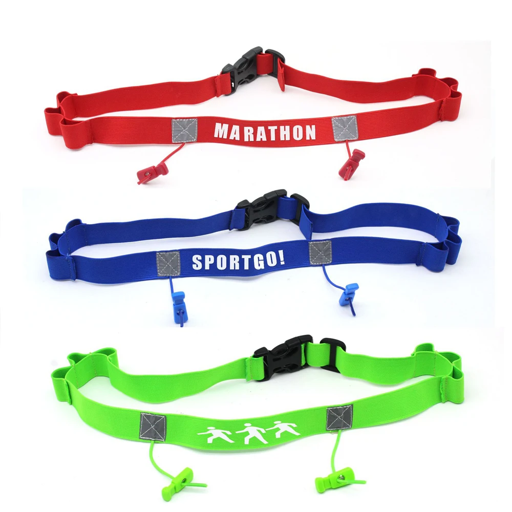 Custom Logo Printing 25mm Width Marathon Number Belt 6 Gel Polyester ...
